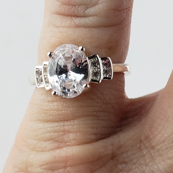 Jewelry | Oval Cz Ring Size 6 | Poshmark
